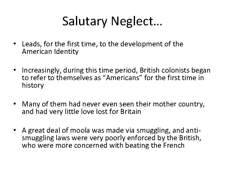 Causes of the American Revolution Objective To understand