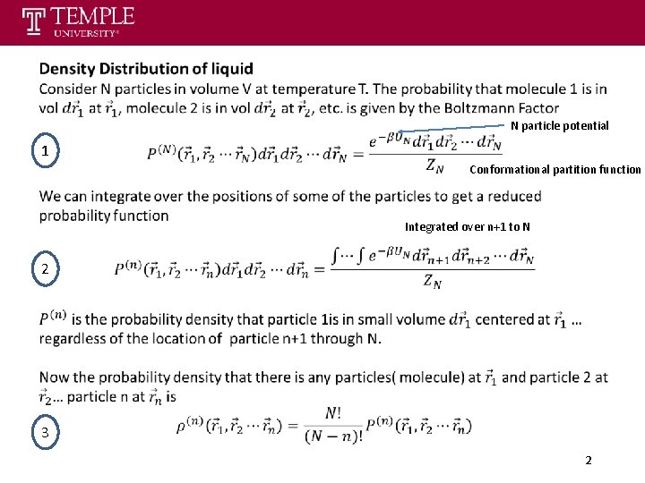Statistical Thermodynamics Lecture 7 Distribution functions in classical