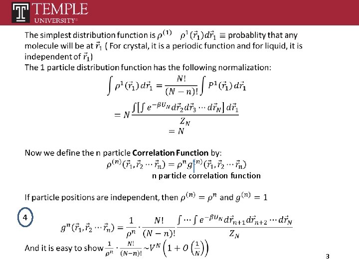 Statistical Thermodynamics Lecture 7 Distribution functions in classical