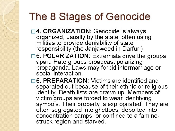 GENOCIDE Global Issues Mr Klapak The term genocide