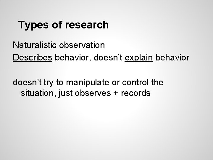 Methodology Part 1 Hindsight Bias I knew it