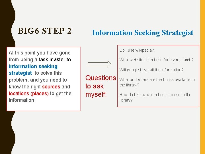 BIG 6 LESSON CONCLUSION LISA VILLAGOMEZ REVIEW OF