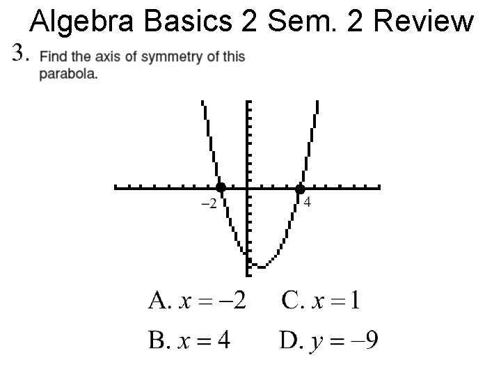 Algebra Basics 2 Sem 2 Review Algebra Basics