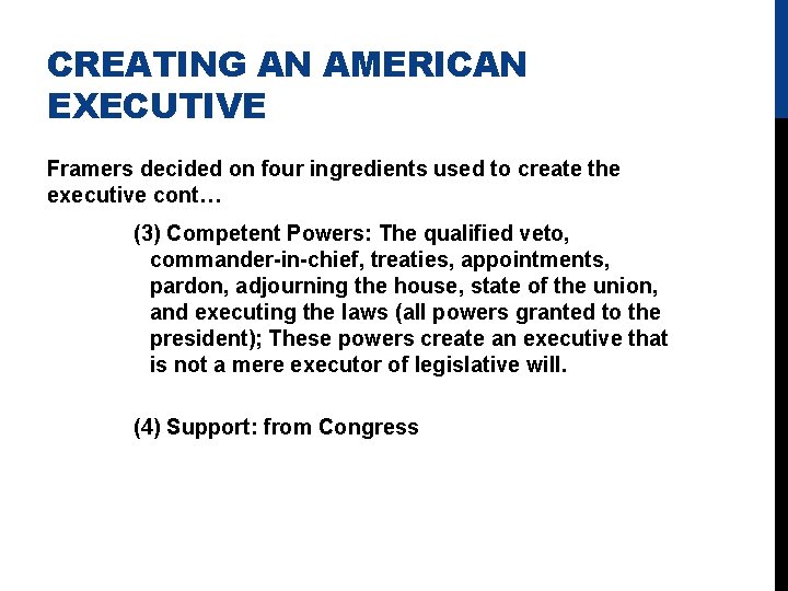 THE AMERICAN PRESIDENCY ROLES RESPONSIBILITIES AP US GOVERNMENT