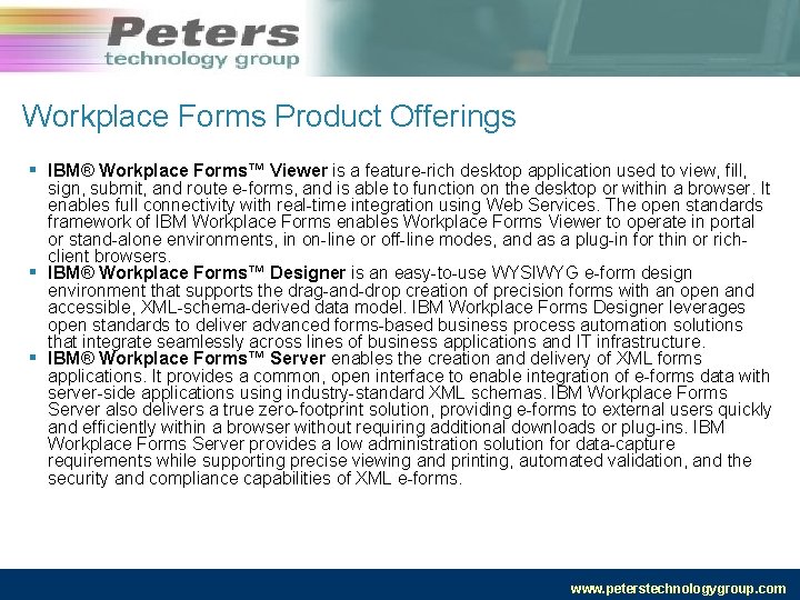 IBM Workplace FormsDomino Integration June 13 th 2007