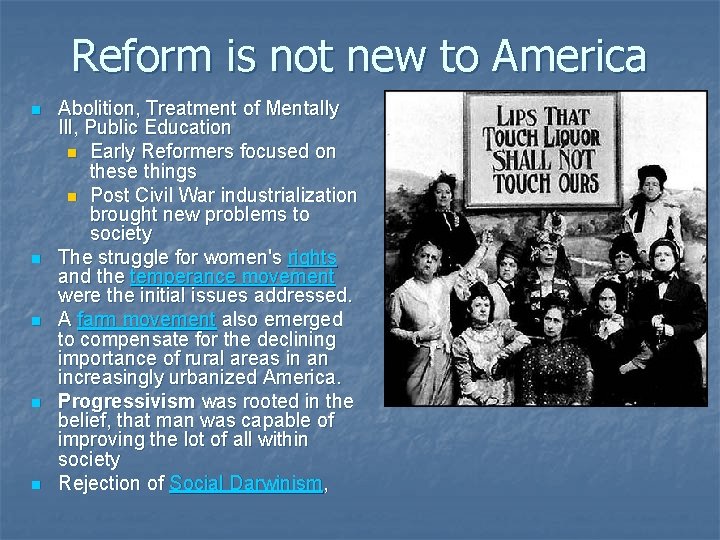 Progressive Movement A New and Better America Change