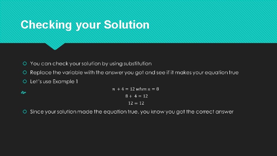 Solving Equations Addition and Subtraction 6 EE 7