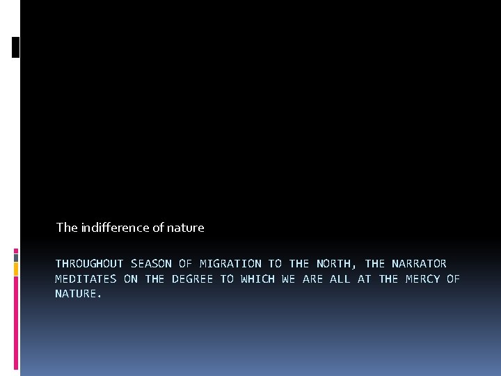 TAYEB SALIH SEASON OF MIGRATION TO THE NORTH