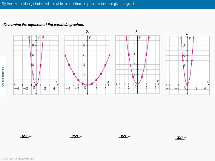 LEARNING OBJECTIVE By the end of class students