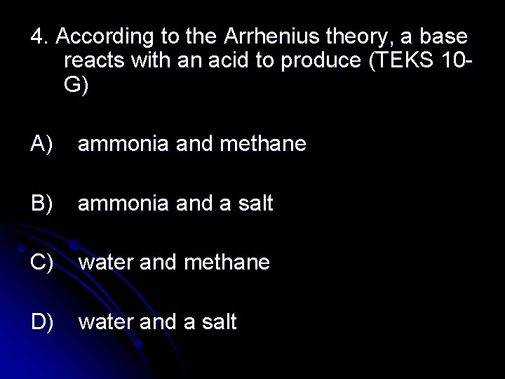 Acids and Bases Warmups 1 Which substance is
