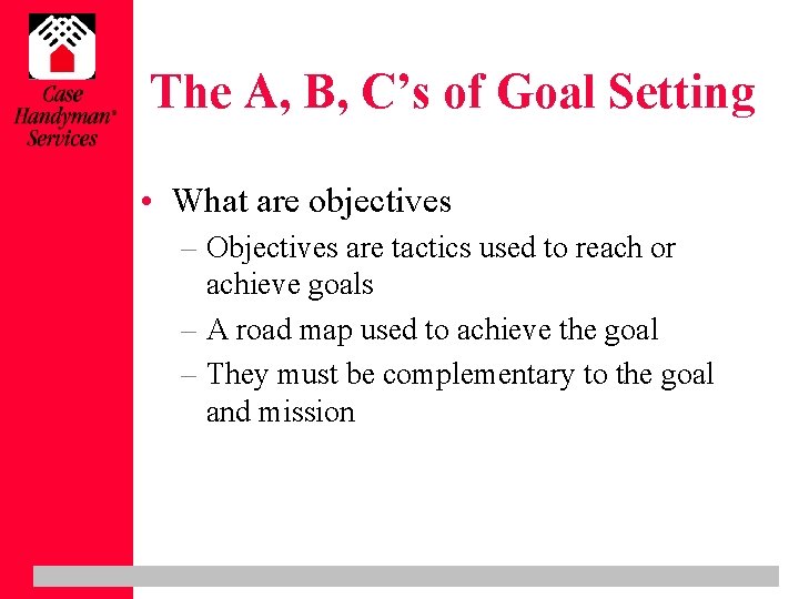 The A B Cs of Goal Setting How
