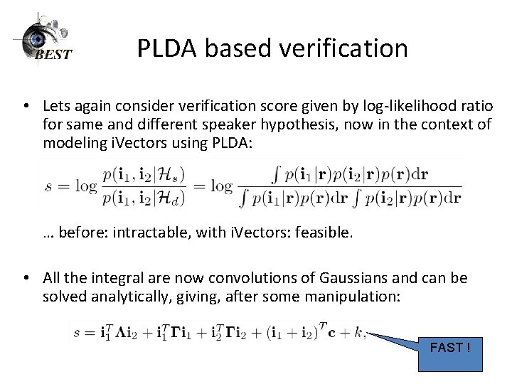 Building a Robust Speaker Recognition System Oldich Plchot