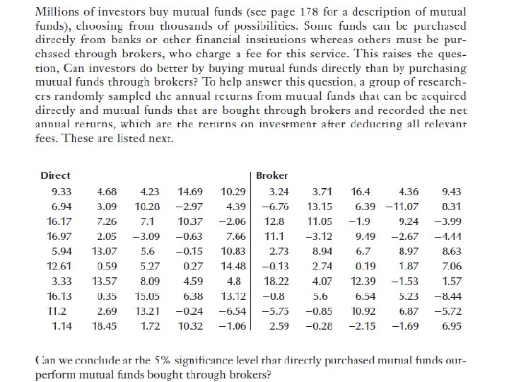 Chapter 13 Inferences about Comparing Two Populations Instructor
