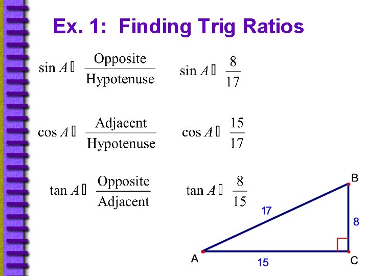 9 5 Trigonometric Ratios Geometry Mrs Blanco ObjectivesAssignment