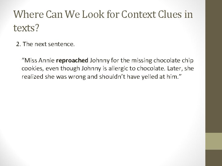 Context Clues Using clues to help build our