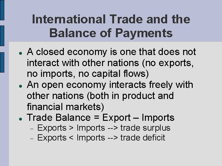 Unit 14 International Trade and the Balance of