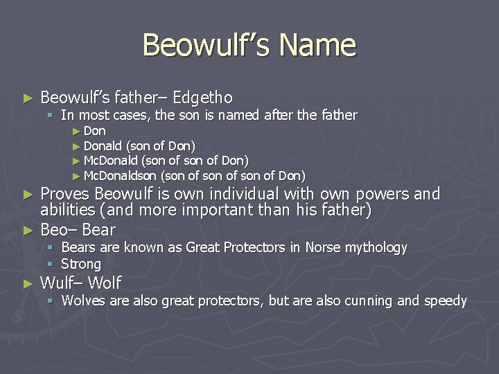 Beowulf Text and Context Beowulf The Old English