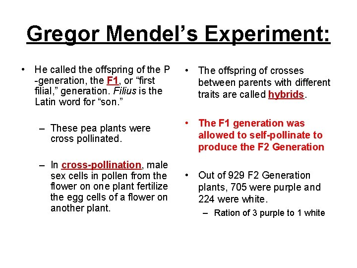 Georgia Standards SB 2 c Using Mendels laws