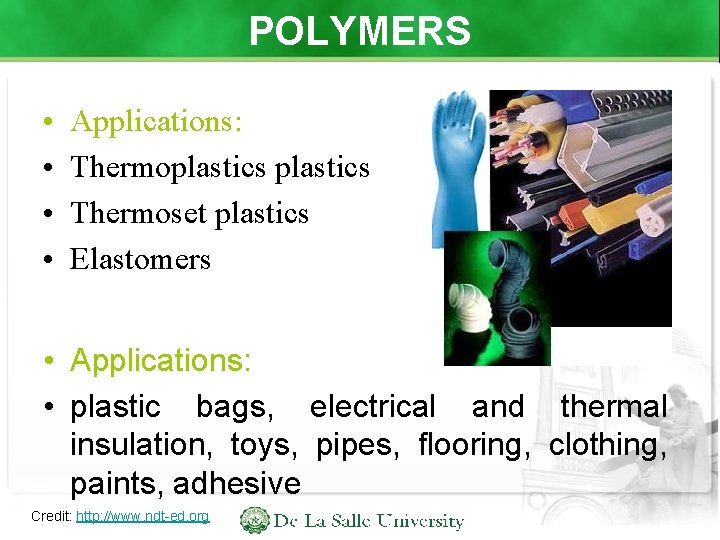 SCIMATP Presentations CLASSIFICATION OF MATERIALS MR RAYMUND B