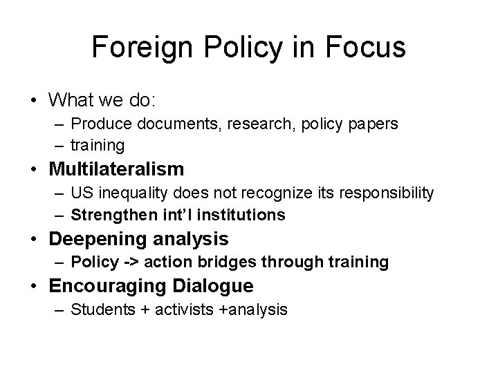 Student and Youth Summit on US Global Engagement