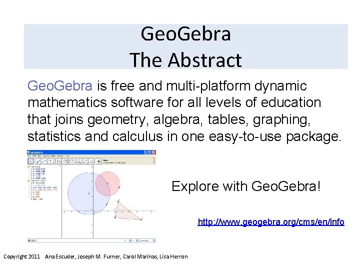 What is Geo Gebra and How Could I