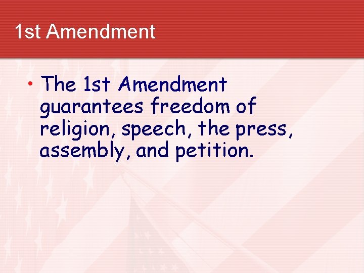 The Bill of Rights The Bill of Rights