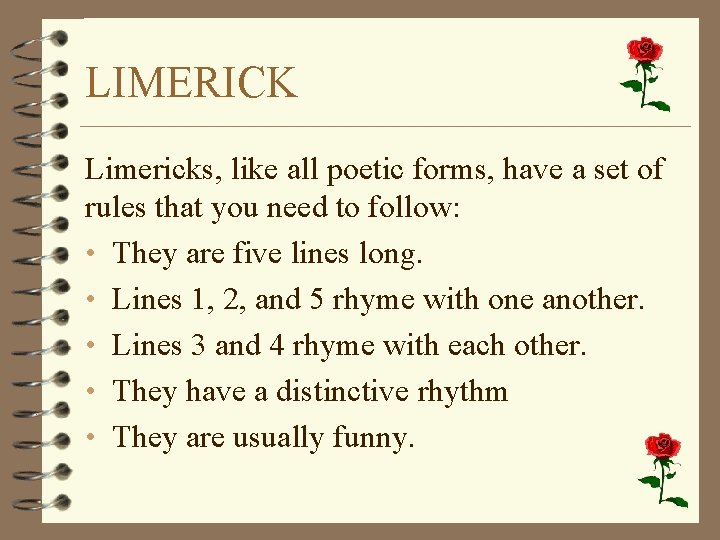 POETRY What do you already know about poetry