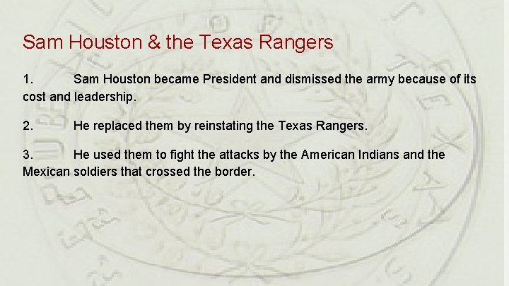 Unit 6 Republic of Texas and Early Statehood