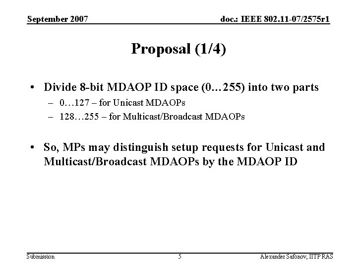 September 2007 doc IEEE 802 11 072575 r