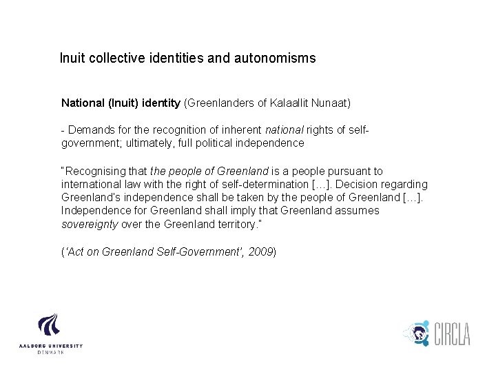 Arctic collective identities autonomisms and comprehensive sustainability Robert