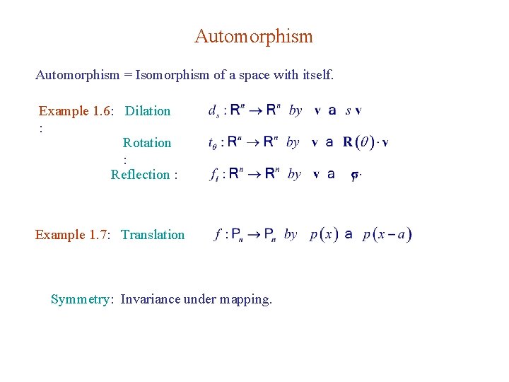 Chapter Three Maps Between Spaces I III IV
