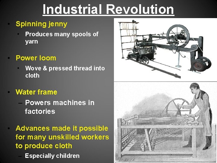 Factory System and Free Enterprise Industrial Revolution Began