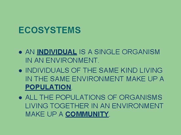 Chapter B 2 Lesson 1 Ecosystems p B