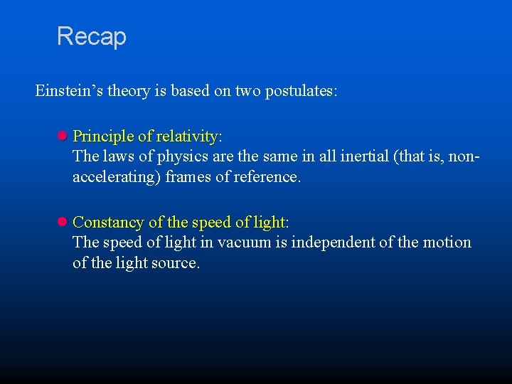 RELATIVITY 2 Harrison B Prosper Florida State University