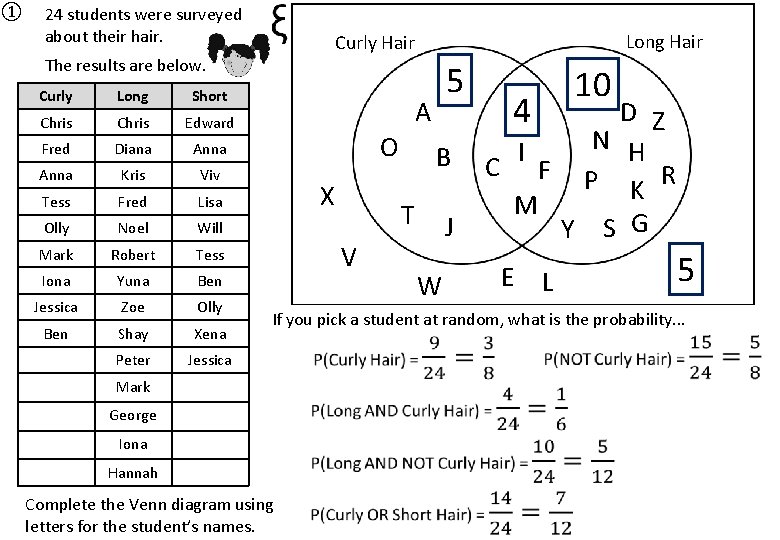 Venn Diagrams Probability Worksheet A The Worksheet Is