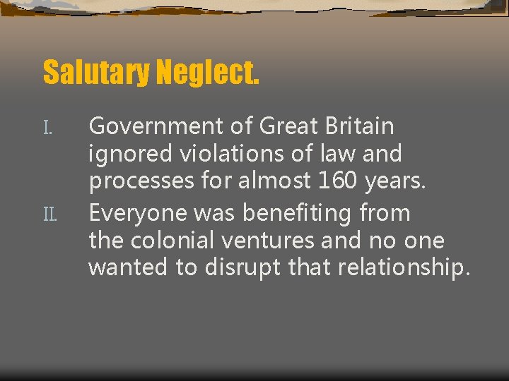 The Colonial Political Experience 2 Basic Questions Why