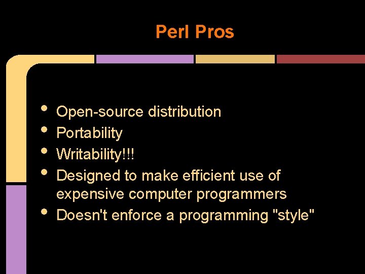 Perl Kurtis Hage A Brief History of Perl
