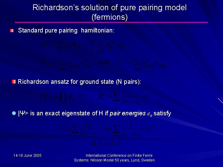 Exactlysolvable RichardsonGaudin models and their applications Stuart Pittel