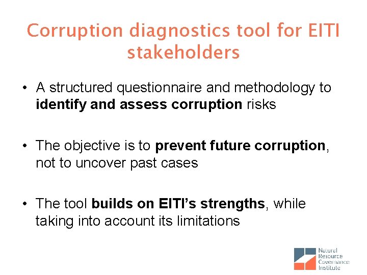 NRGIs initiative to support EITI stakeholders in combatting