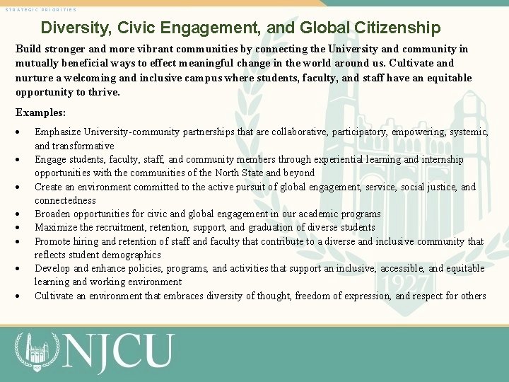 Diversity Civic Engagement and Global Citizenship Working Group
