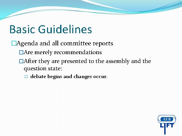 Roberts Rules of Order Simplified Basic Guidelines To