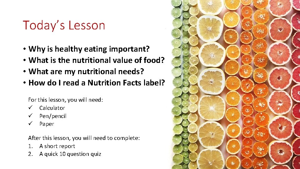 Healthy Eating 101 Module 1 The Basics Drew
