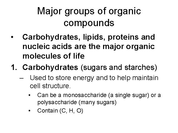 2 3 Carbon Compounds EQ How are macromolecules