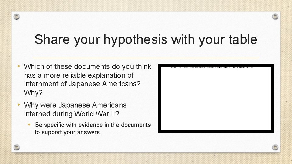 Japanese Internment Inquiry Lesson US History II Breen