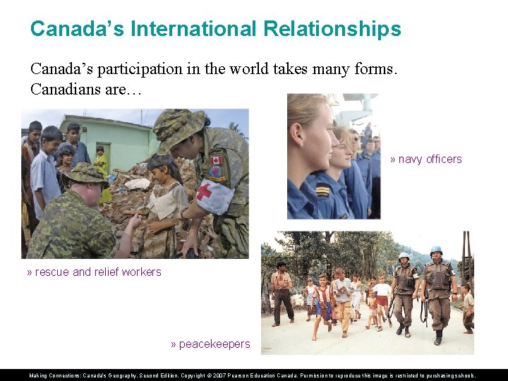Unit 6 Canadas Global Connections In what ways