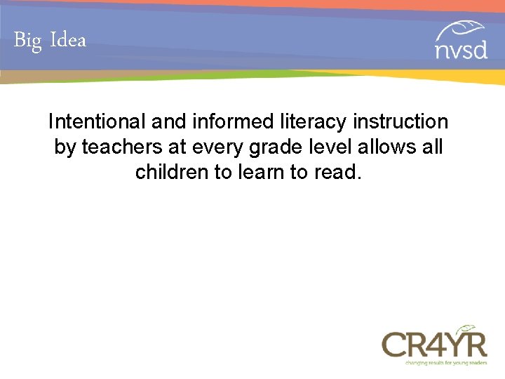 Developmental Stages of Reading JILLIAN ILONA Big Idea