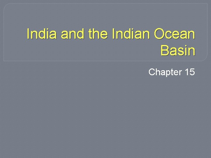 Bell Ringer Crash Course World History Indian Ocean