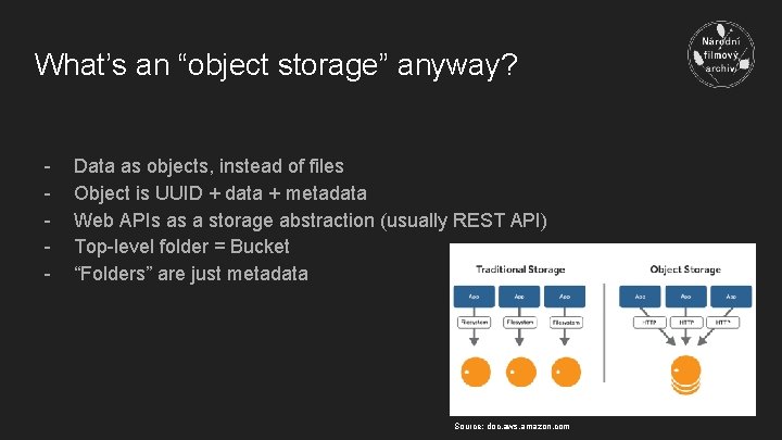 Using MINIO object storage for digital preservation tasks