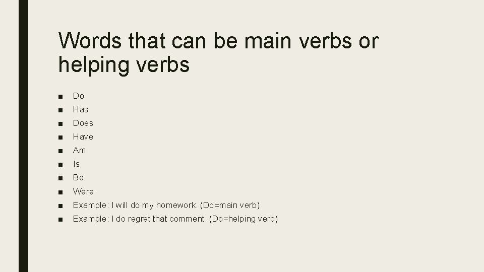 Please Get a Verb Phrases Sheet From the