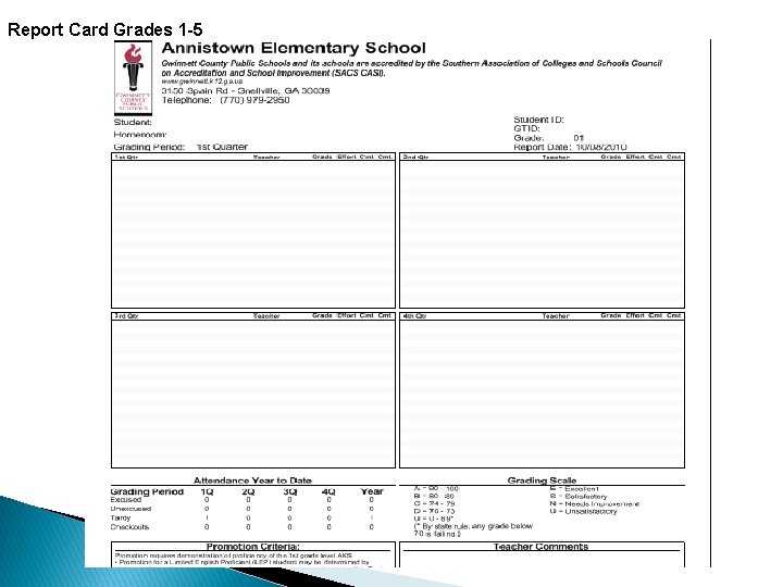 Report Cards Annistown Elementary School Gwinnett County Public